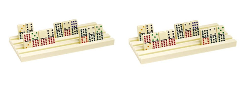 2 Plastic Dominoe Racks Hold up to 44 Jumbo Tiles Each - Walmart.com