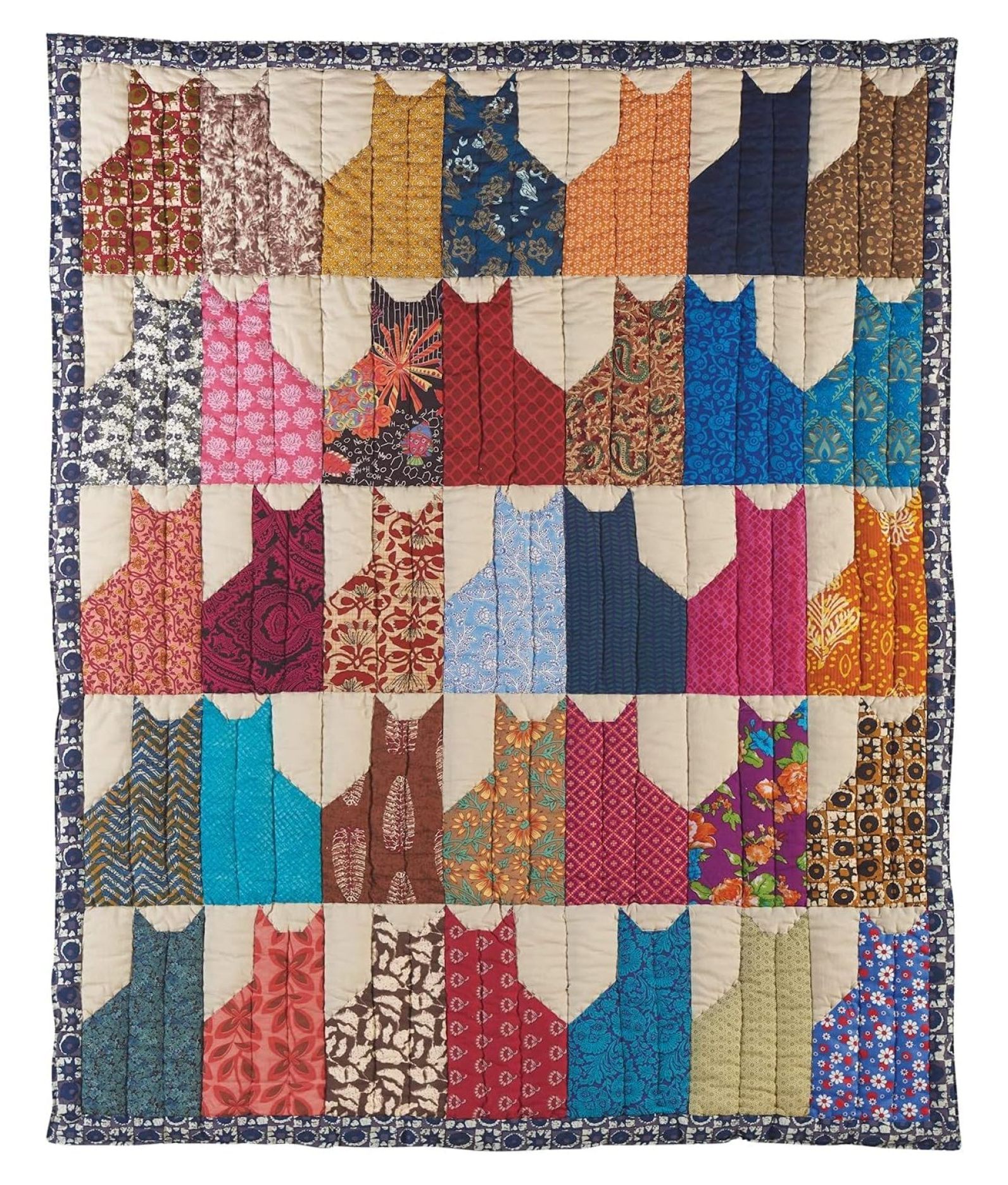 CHHY Cats Quilted Throw Blanket, 100% Cotton Throw Quilt, 50" x 65" - Walmart.com