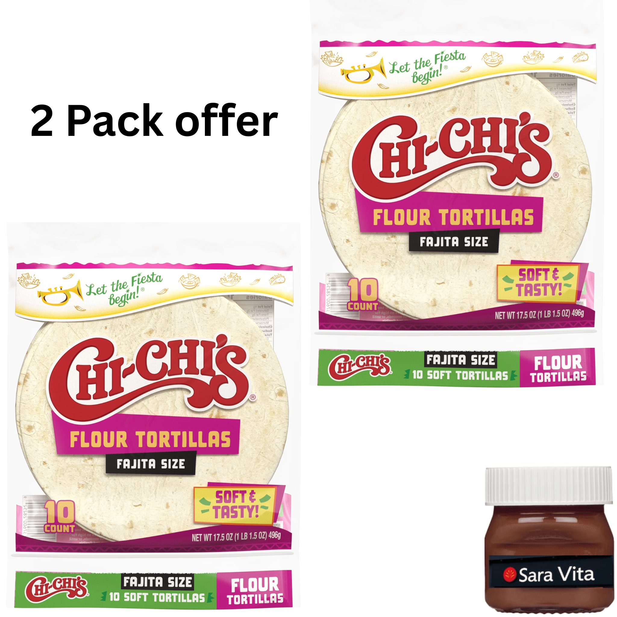 CHI-CHI'S Flour Tortillas Fajita Size, Tortilla Wrap, 17.5 oz ...