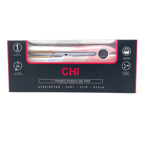 CHI TOURMALINE CERAMIC HAIRSTYLING IRON 1” PINK PRINT - Walmart.com