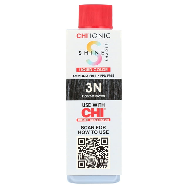 CHI Ionic Shine Shades Liquid Hair Color - 3N Darkest Brown - 3 oz ...