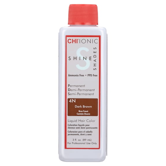 CHI Ionic Shine Shades Liquid Hair Color - 4N Dark Brown - 3 oz ...