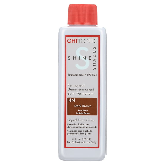 CHI Ionic Shine Shades Liquid Hair Color - 4N Dark Brown - 3 oz ...