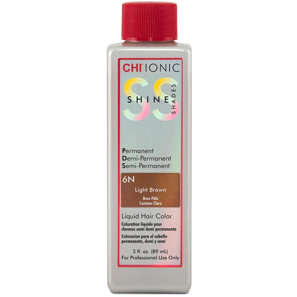 CHI Ionic Shine Shades Liquid Hair Color - 6N Light Brown - 3 oz ...
