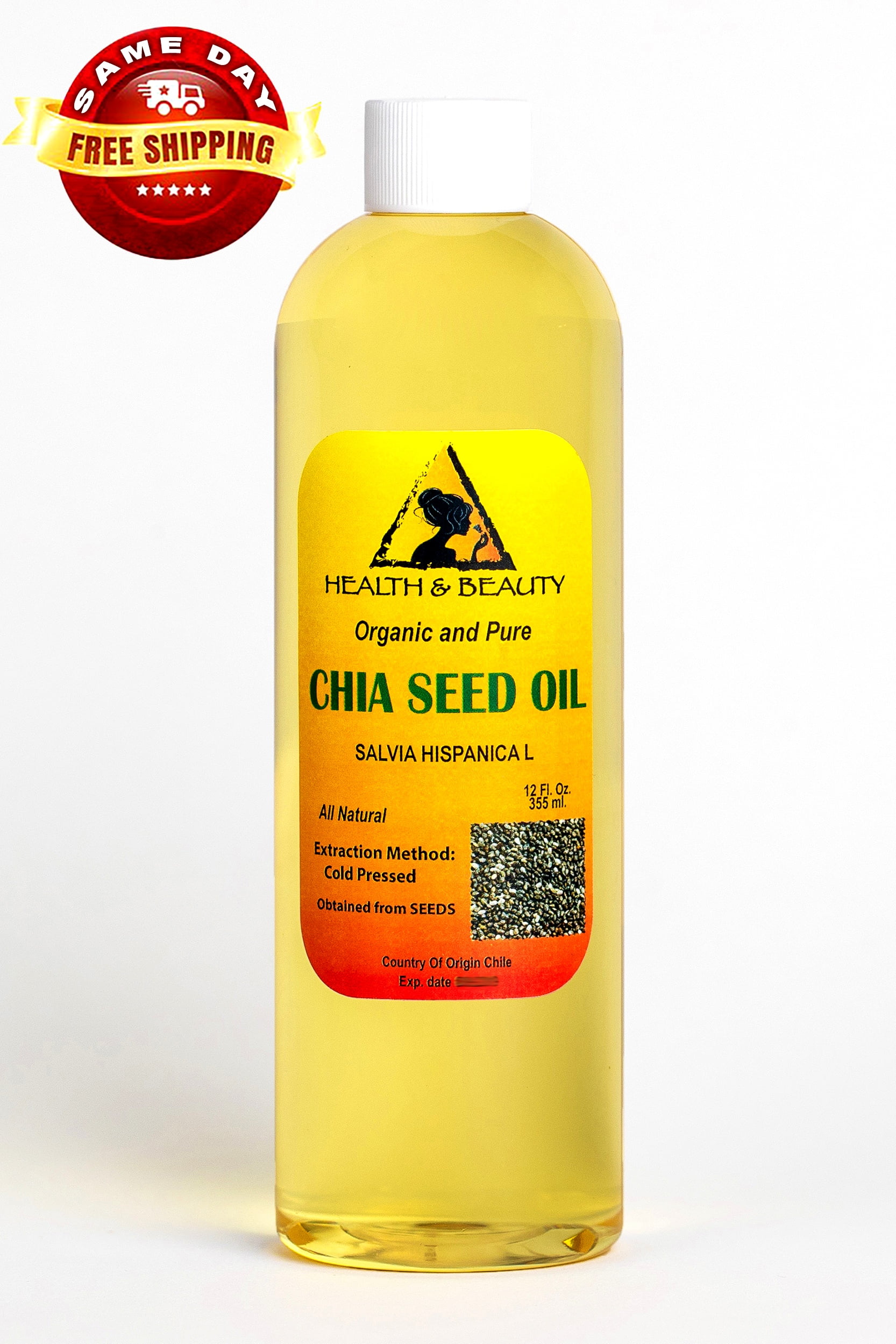 Chia Seed Oil Organic Unrefined Virgin Carrier Cold Pressed Natural ...