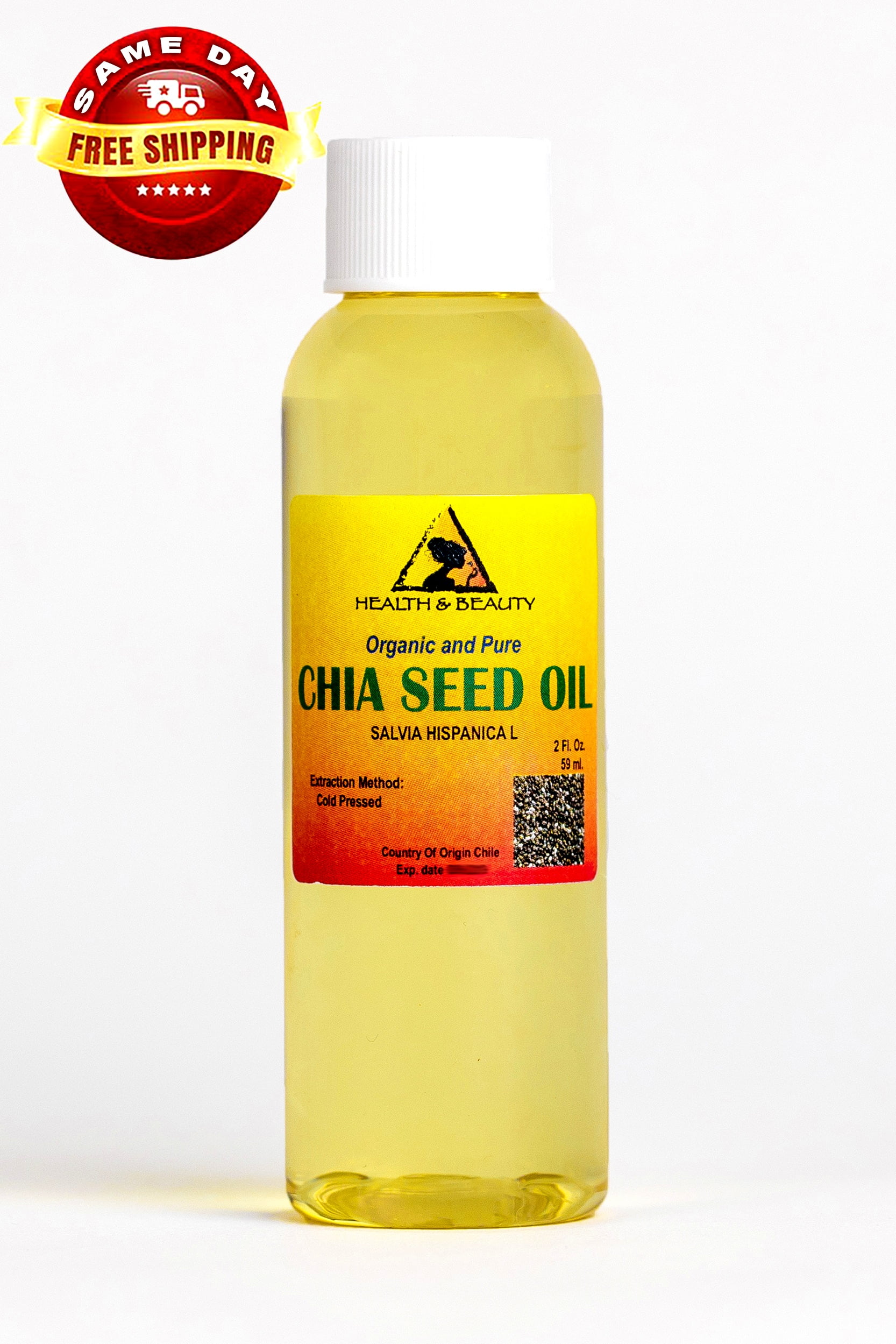 H&B Oils Center Co, Chia Seed Oil Unrefined Virgin, Cold Pressed Liquid ...