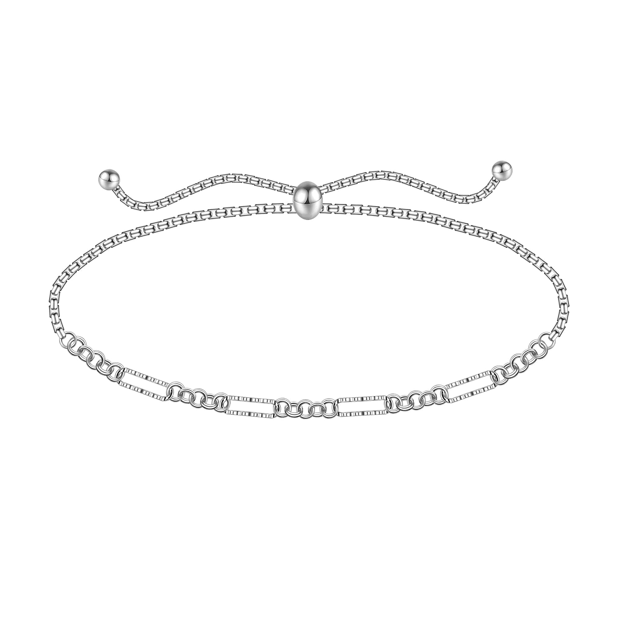 Chic & Artsy Ankle Bracelet 925 Sterling Silver Paperclip Link Anklet ...