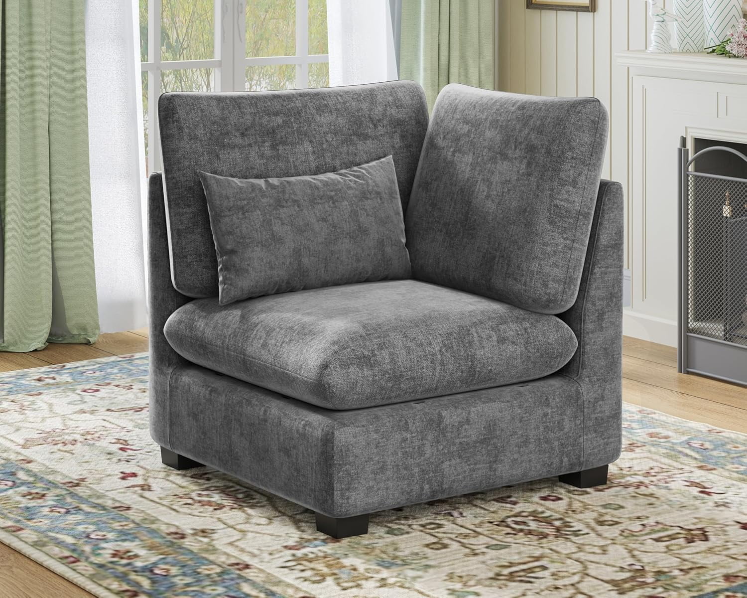 CHIC HOUSE Module Modular Oversized Couch Corduroy Customizable Chaise ...