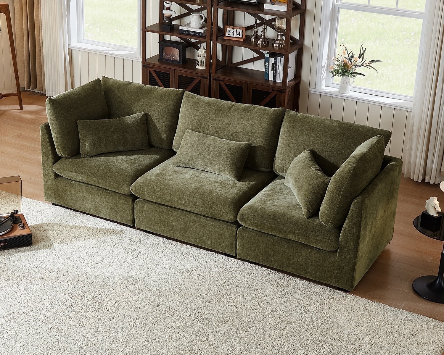 CHIC HOUSE Oversized Modular Sofa,Extra Deep Cloud Corduroy Sectional ...