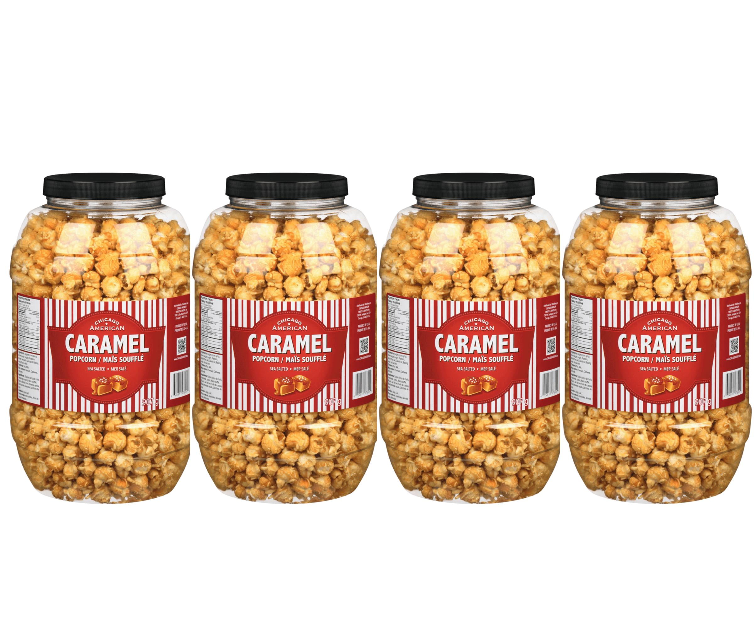 CHICAGO AMERICAN Popcorn Caramel Sea Salted - 907g | Non-GMO, Gluten ...