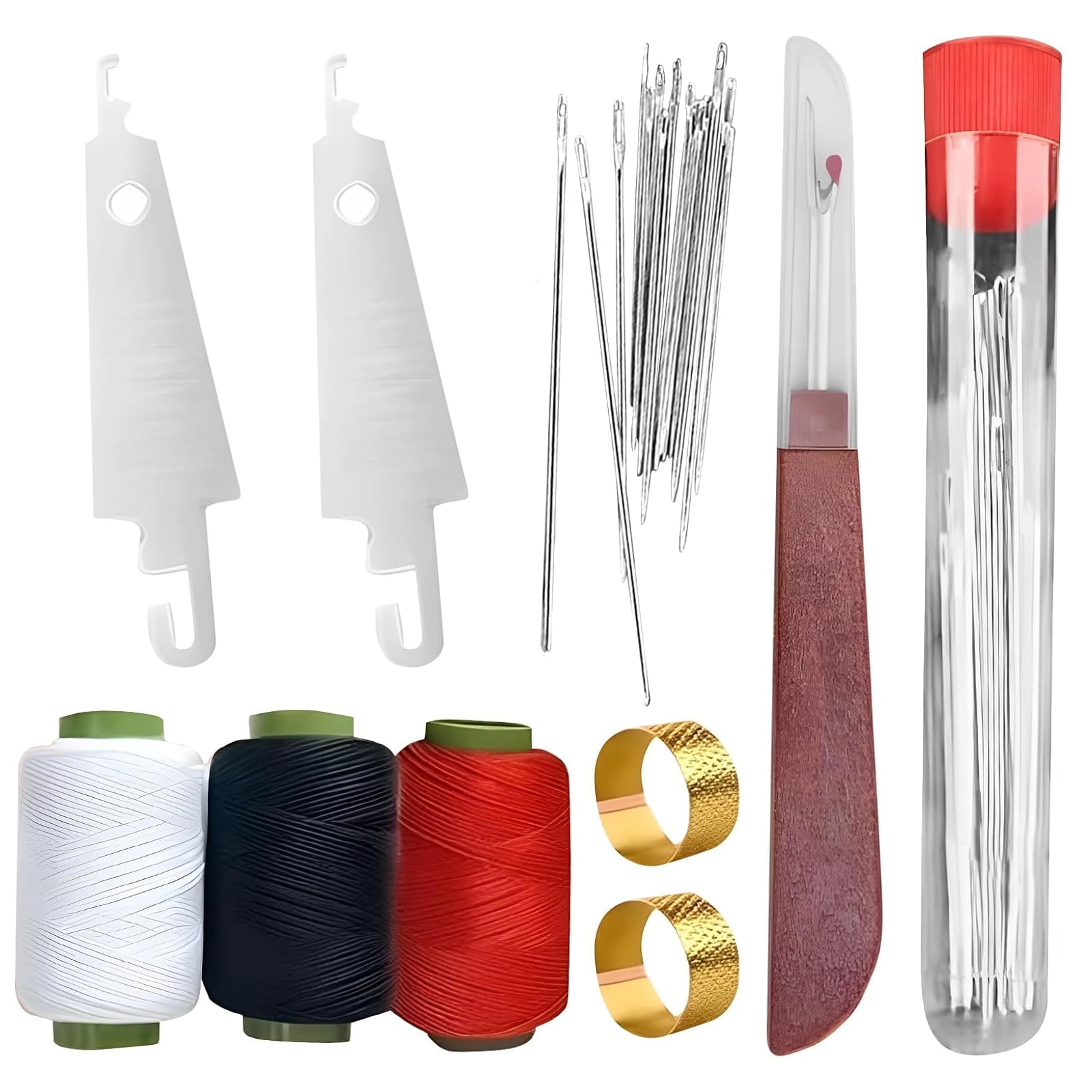 37pcs Sewing Tool Set, Big Eye Sewing Needles Kit, Multipurpose Sewings ...