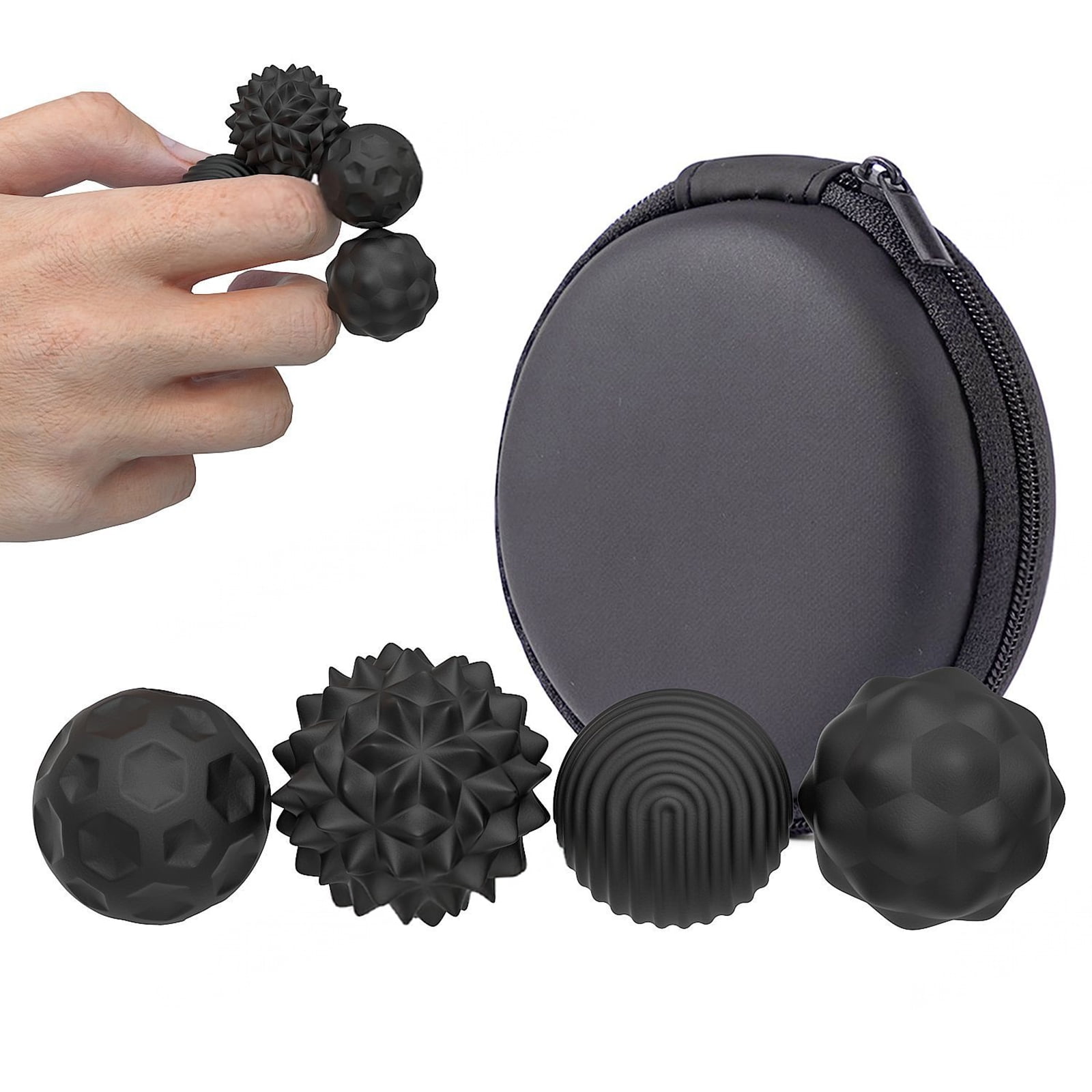 CHICCLO Magnetic Sensory Fidget Balls Stress Relief for Adults 4pcs (Black) - Walmart.com
