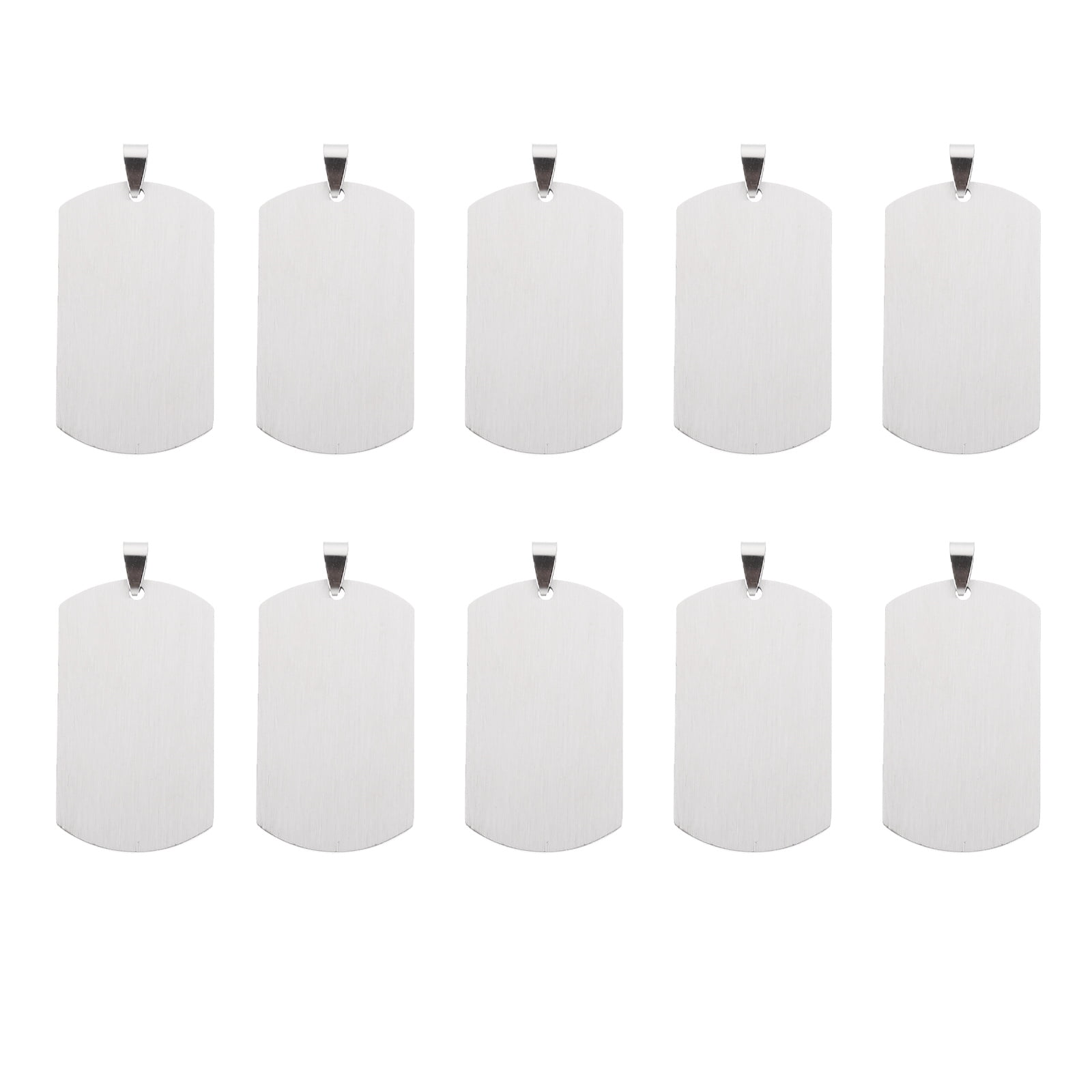 CHICHUMID 10Pcs Silver Titanium Dog Tags for Pet Identification ...