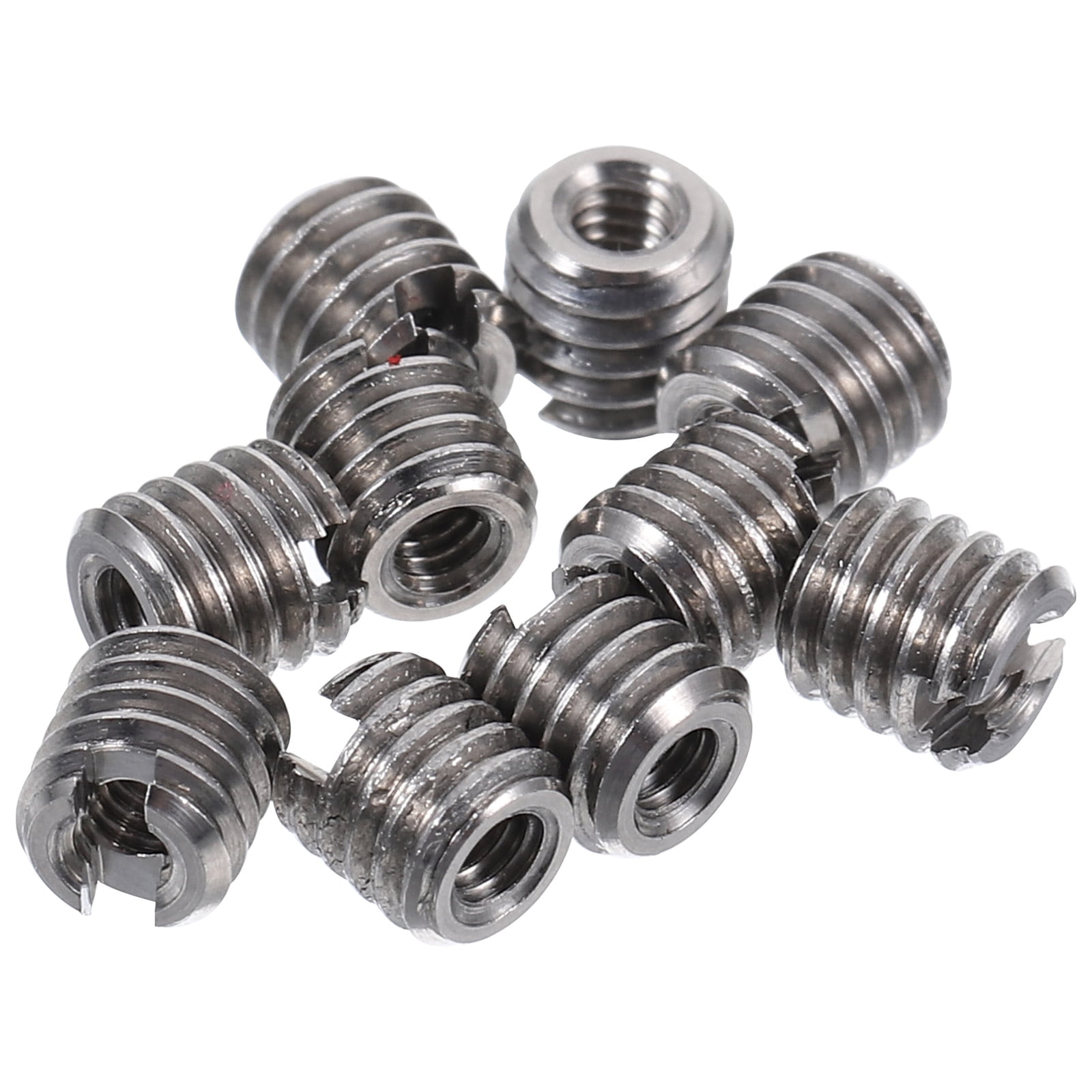 CHICHUMID 10Pcs Steel Threaded Inserts for Wood Furniture Fastening Silver 0.40X0.40X0.40cm ...