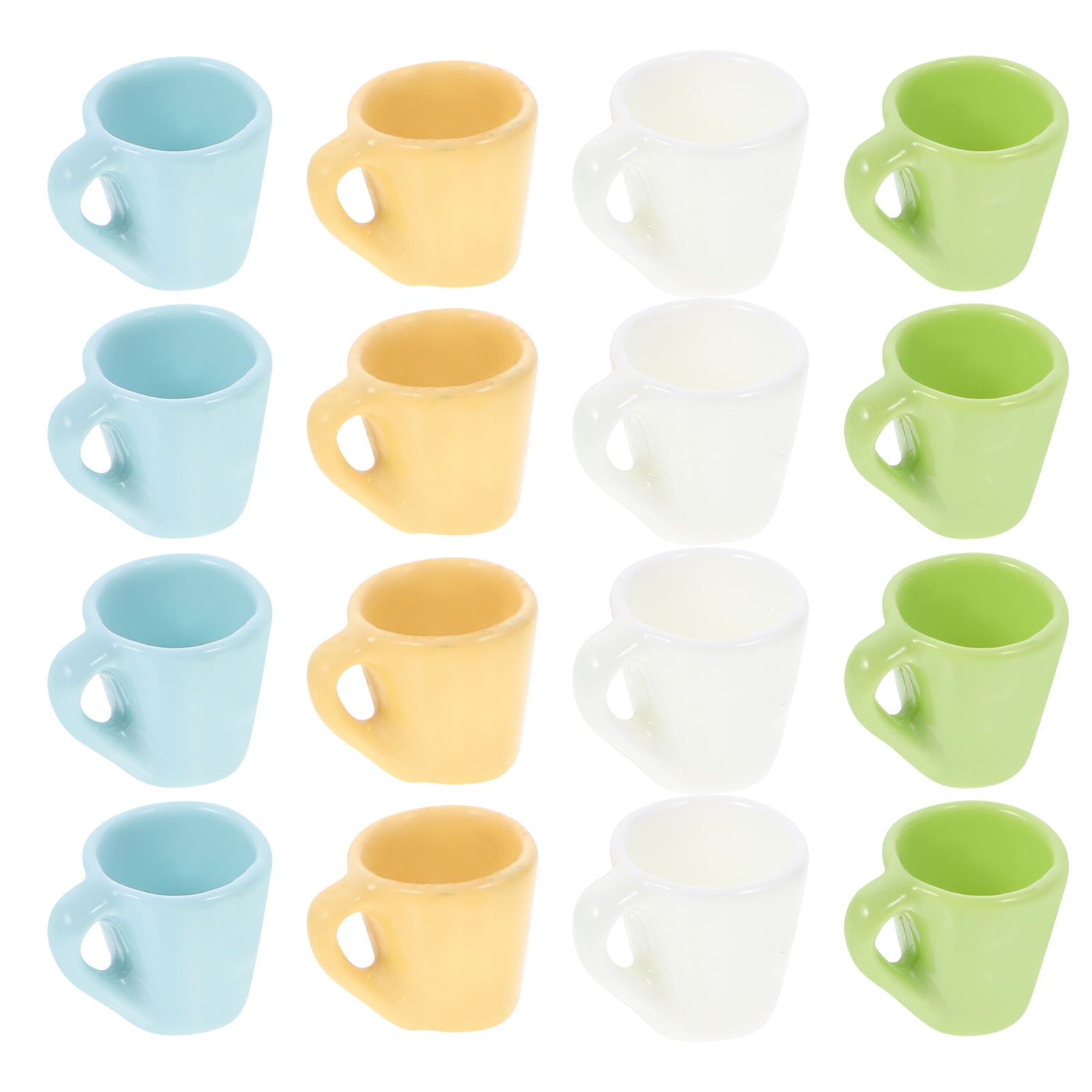 CHICHUMID 16Pcs Small Coffee Mugs Sky Blue And Green For Household ...