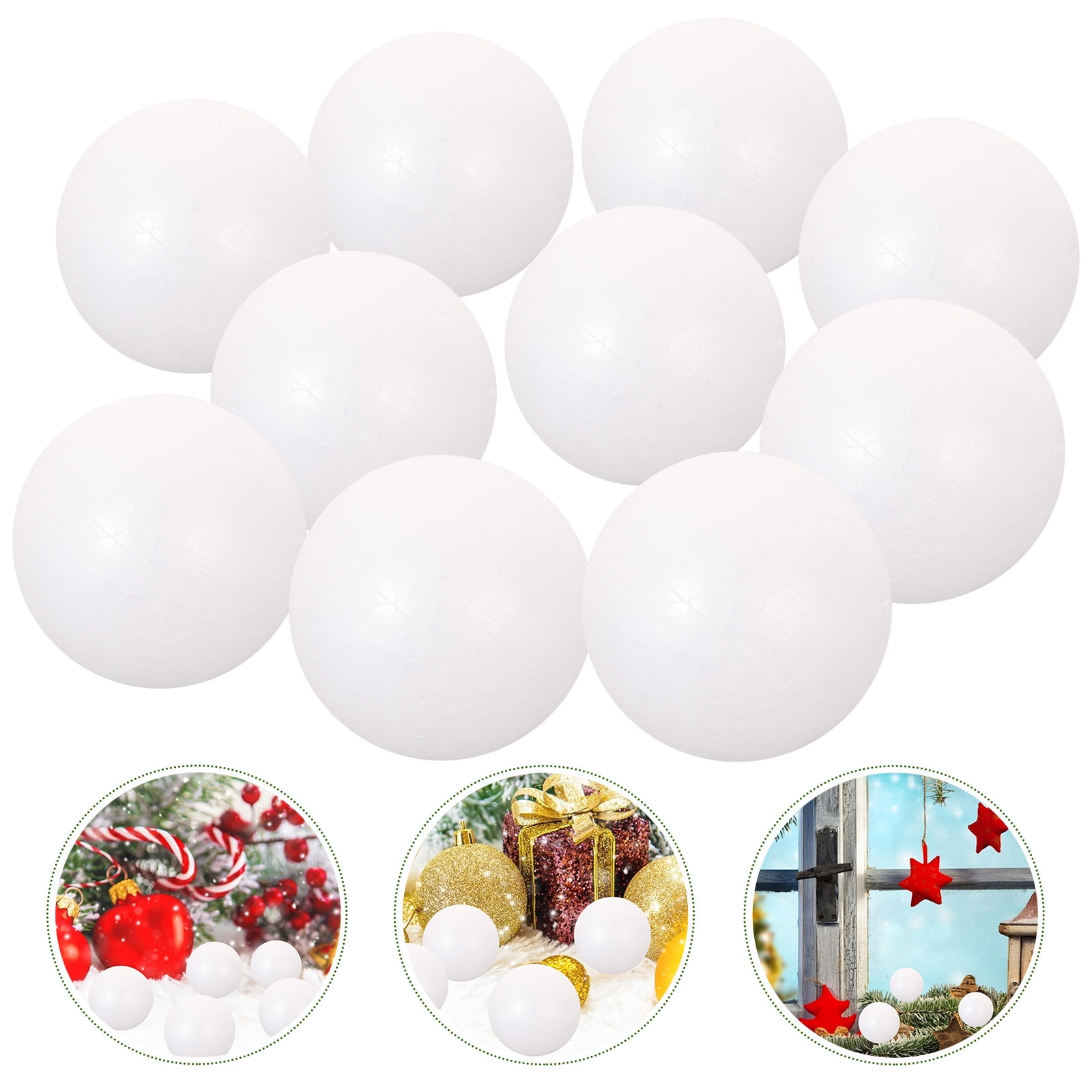 CHICHUMID 24Pcs White Foam Ball Polystyrene Craft Balls for Christmas ...