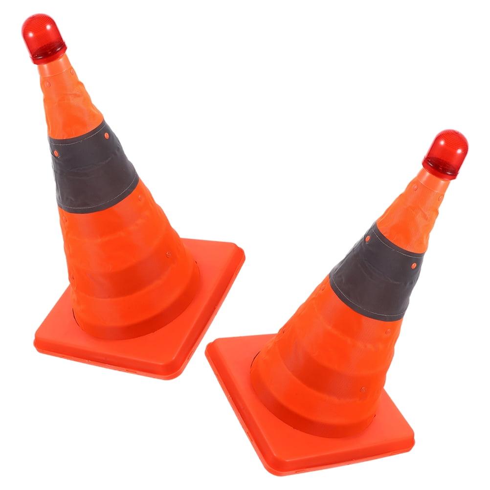 CHICHUMID 2Pcs Orange Collapsible Traffic Safety Cone for Road Workers ...
