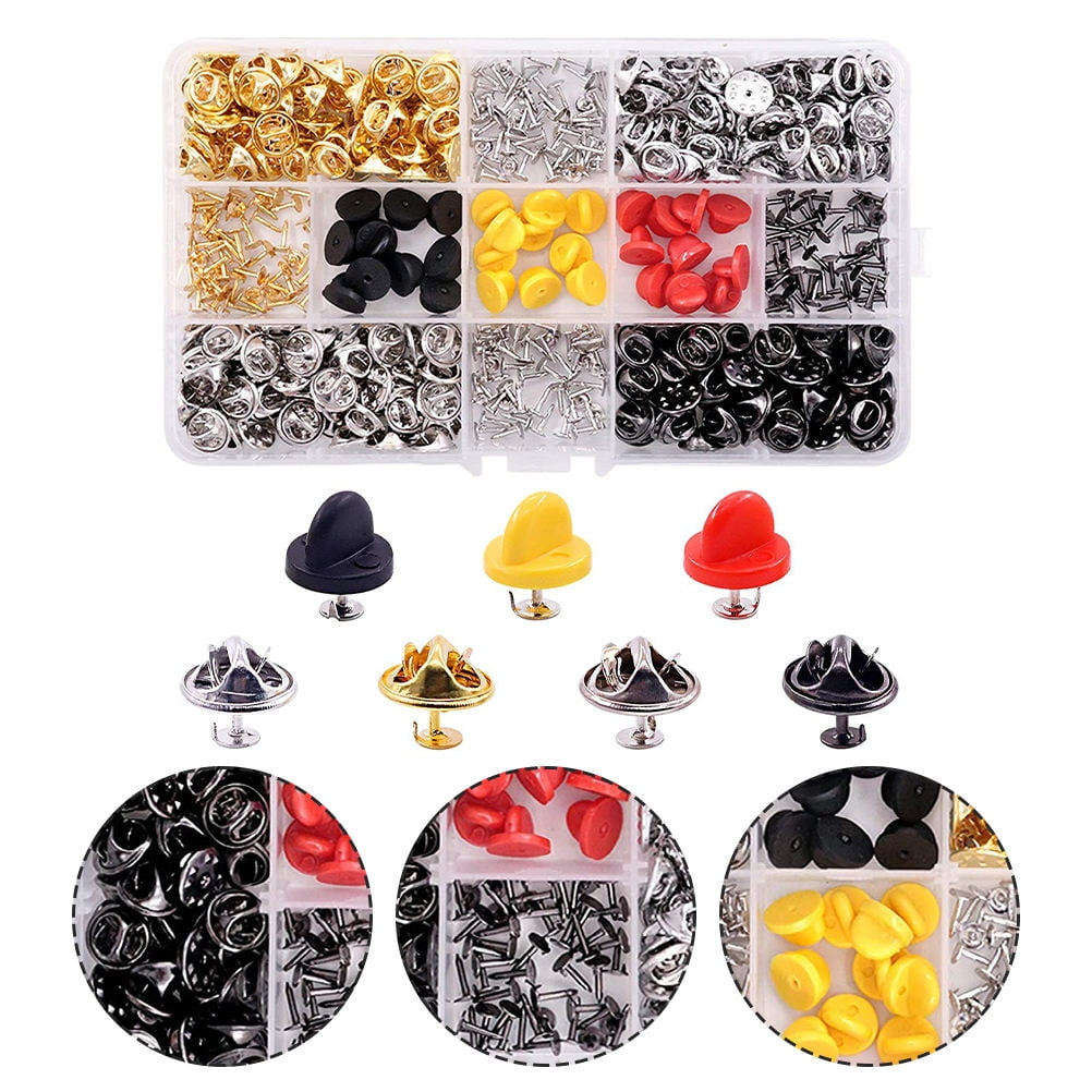 CHICHUMID 430Pcs Lapel Pin Backs Pin Backs for Craft Making Assorted ...
