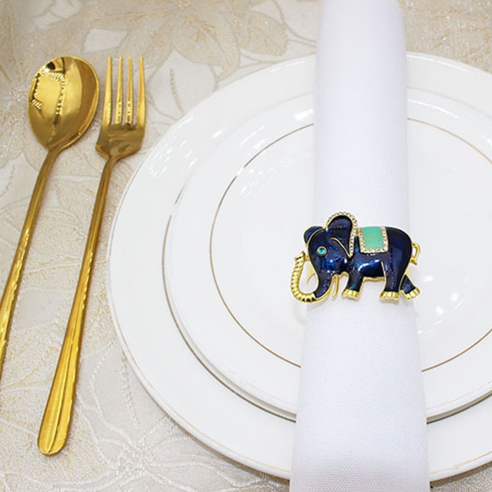 CHICHUMID 4Pcs Napkin Holder for Table in Elephant Shape for Festive ...