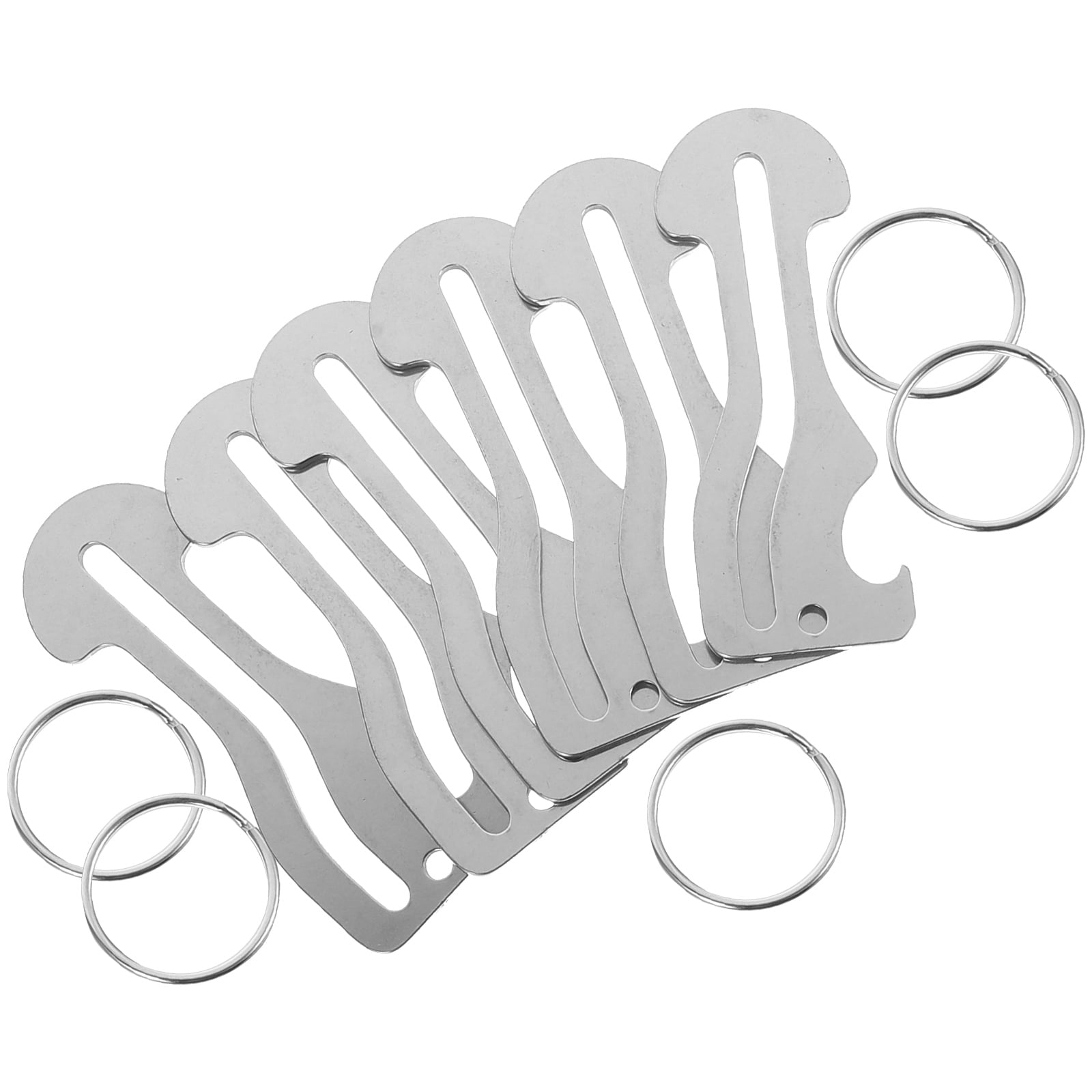 CHICHUMID 6Pcs Quarter Keychain Holder Stainless Steel Trolley Token ...