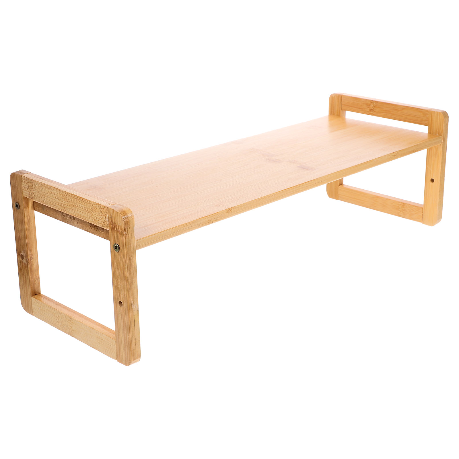 CHICHUMID Bamboo Monitor Stand Riser Khaki Rectangular 1Pack for Multi ...
