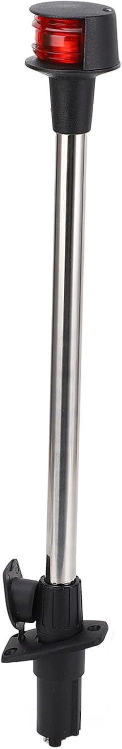 CHICIRIS 18in Boat Navigation Light Pole for Yachts, Kayaks with Red ...