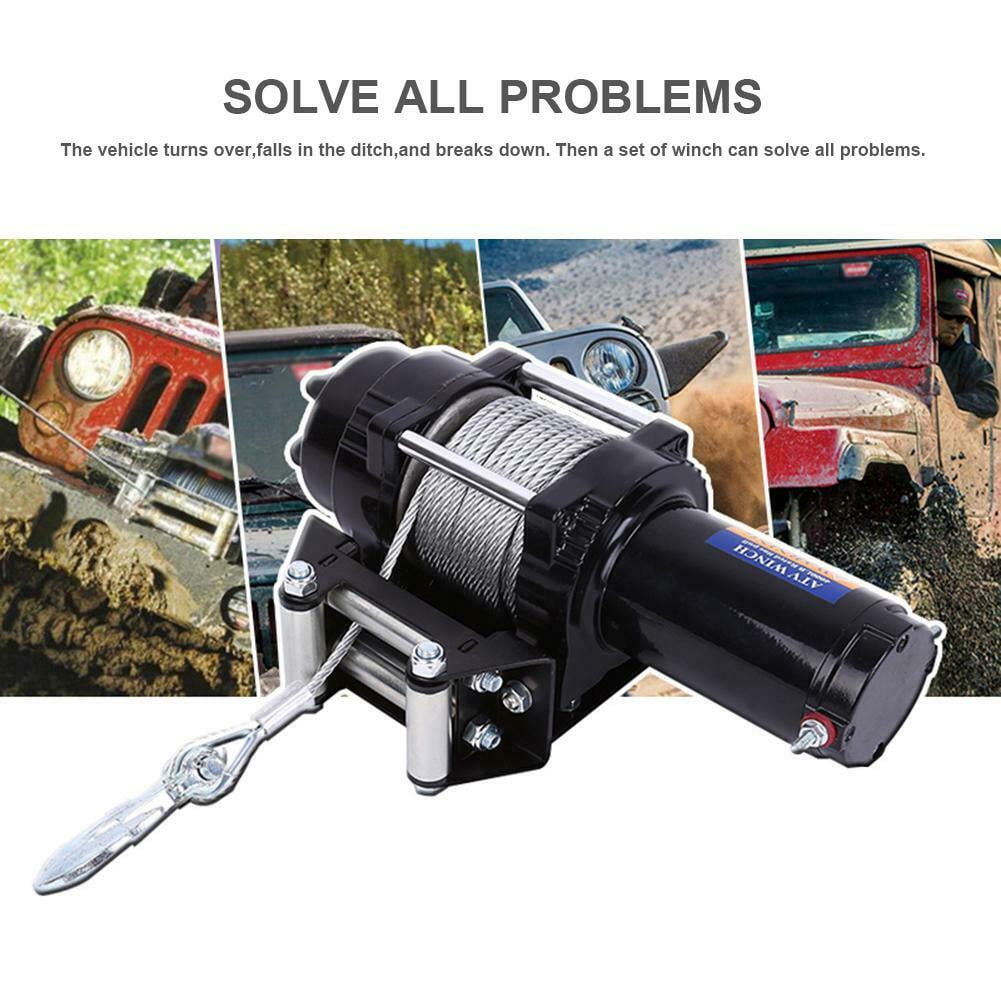 CHICIRIS 12V Electric Winch, 4000lbs Steel Cable, 2 Ton Towing Truck ...