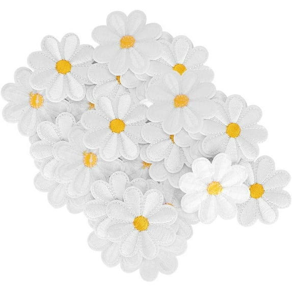 CHICIRIS Daisy Embroidery Cloth Stickers Decorative Iron Patches for ...