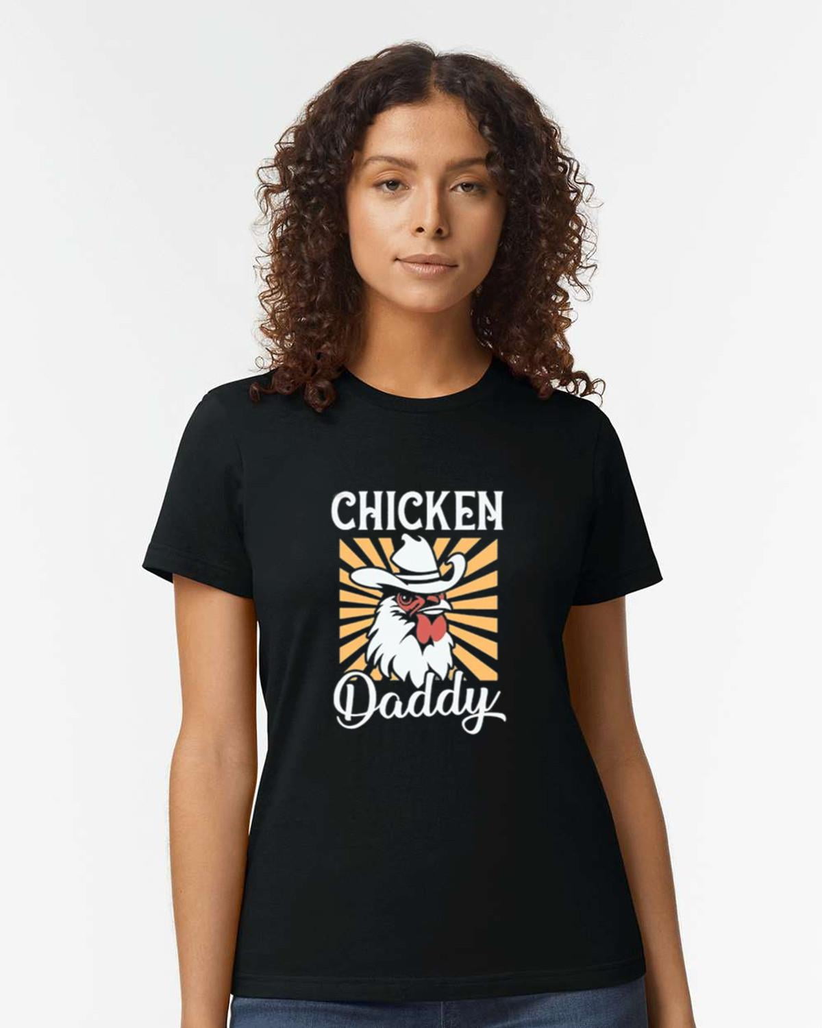 CHICKEN DADDY RETRO DAD SHIRT CHICKEN OWNER GIFT FATHERS DAY FARMER ...