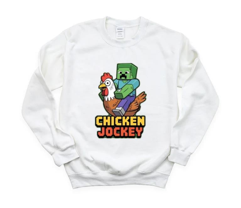 CHICKEN JOCKEY GREEN SHADOW Pixel Art Gaming Design Gamer Graphic Art ...