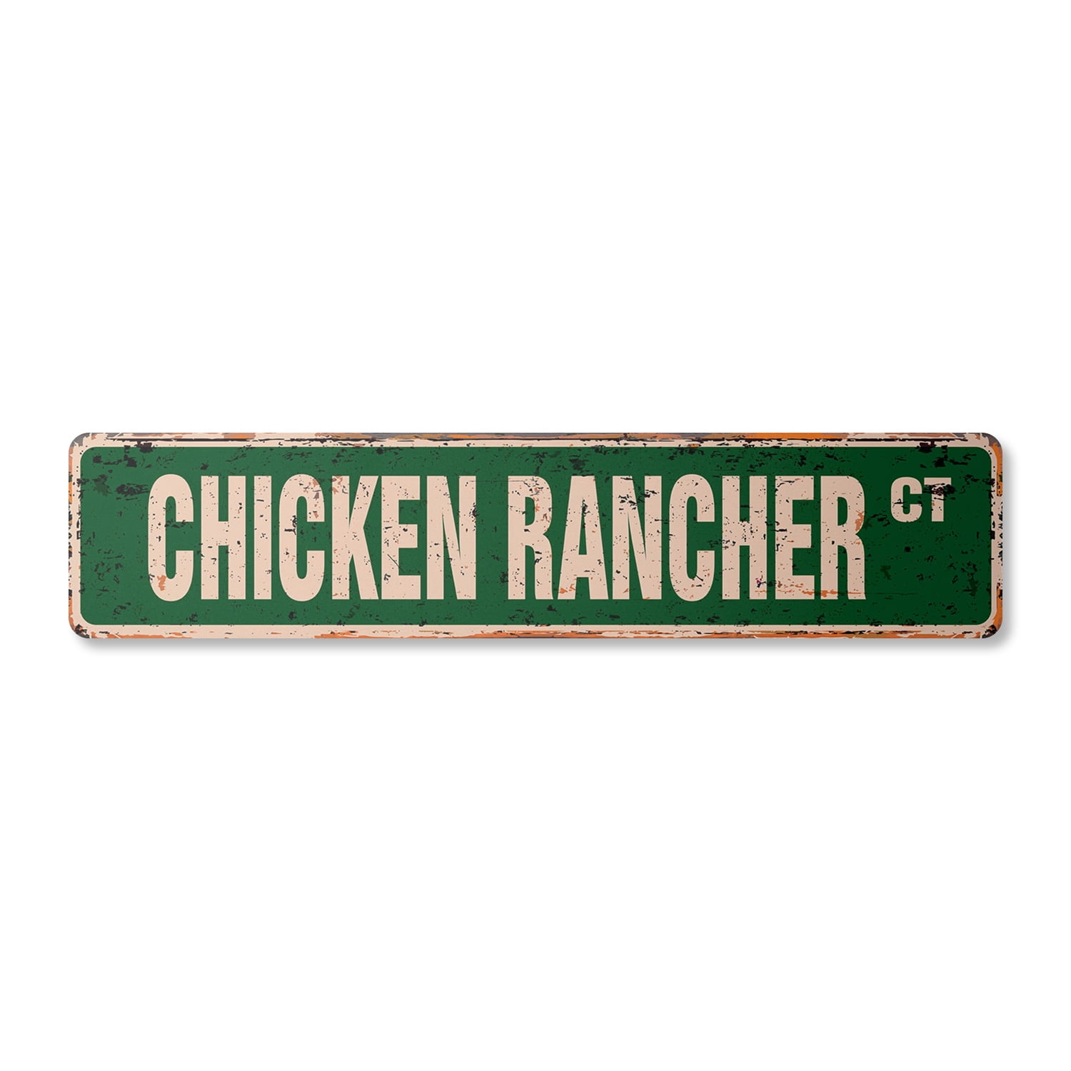 CHICKEN RANCHER Vintage Plastic Street Sign farm farmer breeder ducks ...