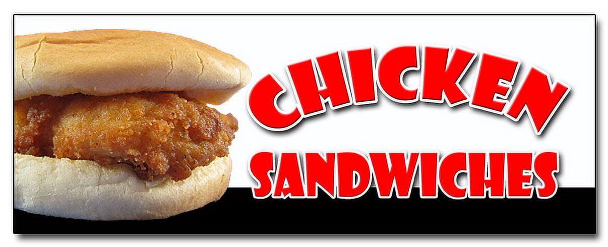 CHICKEN SANDWICH Concession Decal stand cart food sign - Walmart.com