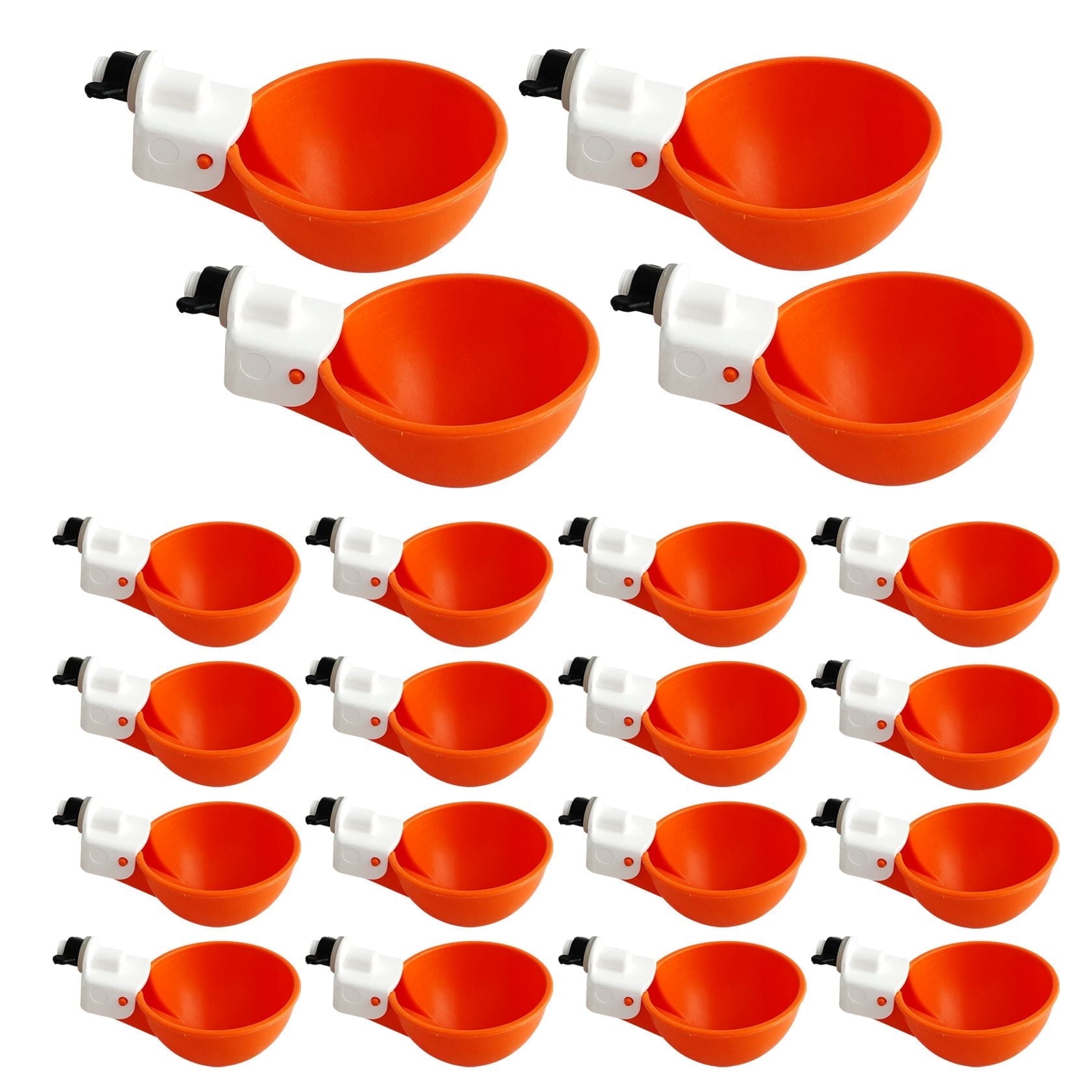 CHICKEN POULTRY AUTOMATIC PLASTIC WATER CUPS (20 Cups) - Walmart.com