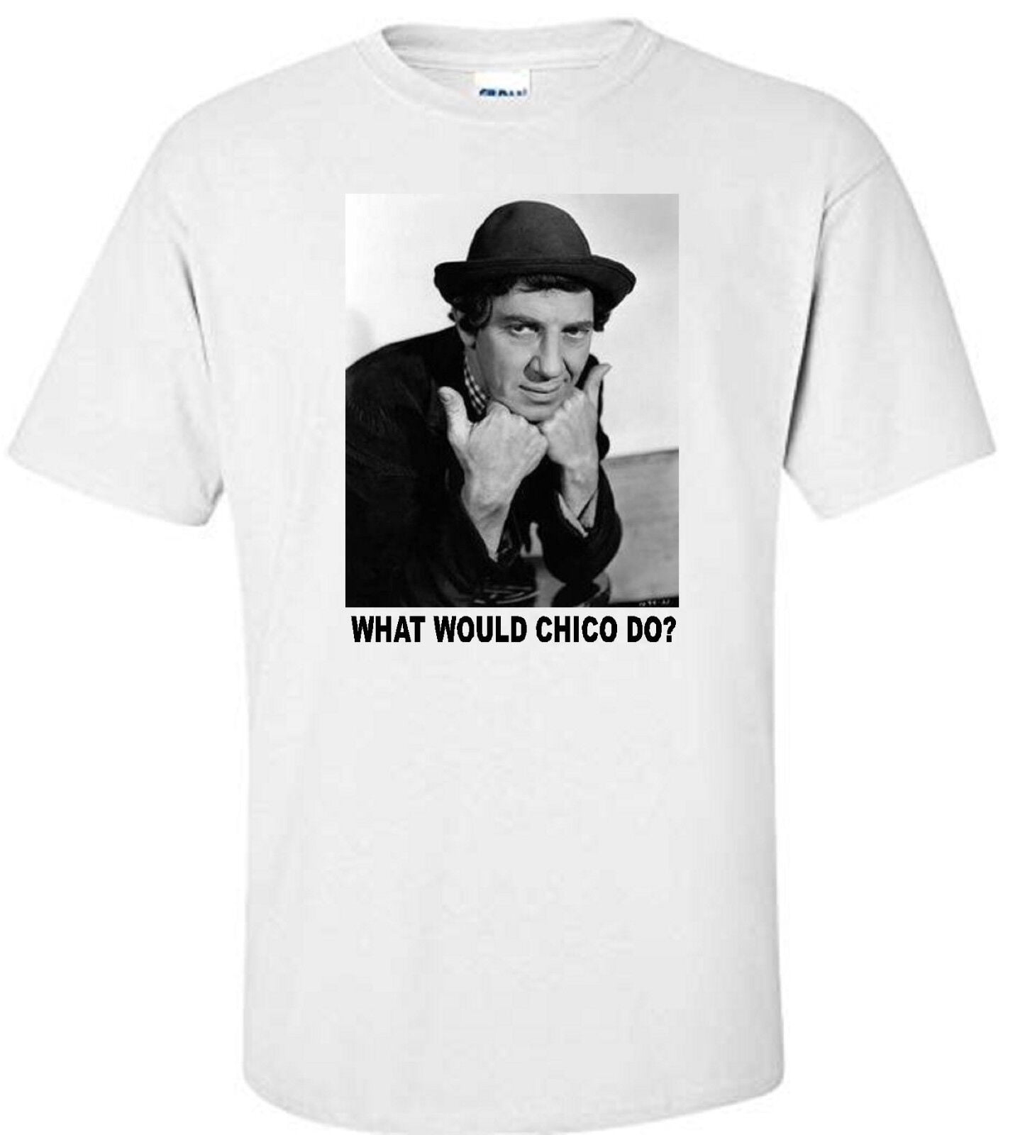 "CHICO MARX WWD?" MARX BROTHERS COMEDY MOVIE WHITE T-SHIRT - Walmart.com