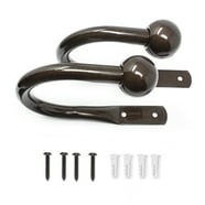 Kenney 58723012 Classic Drapery Holdback, Satin Nickel, 2-Pack ...