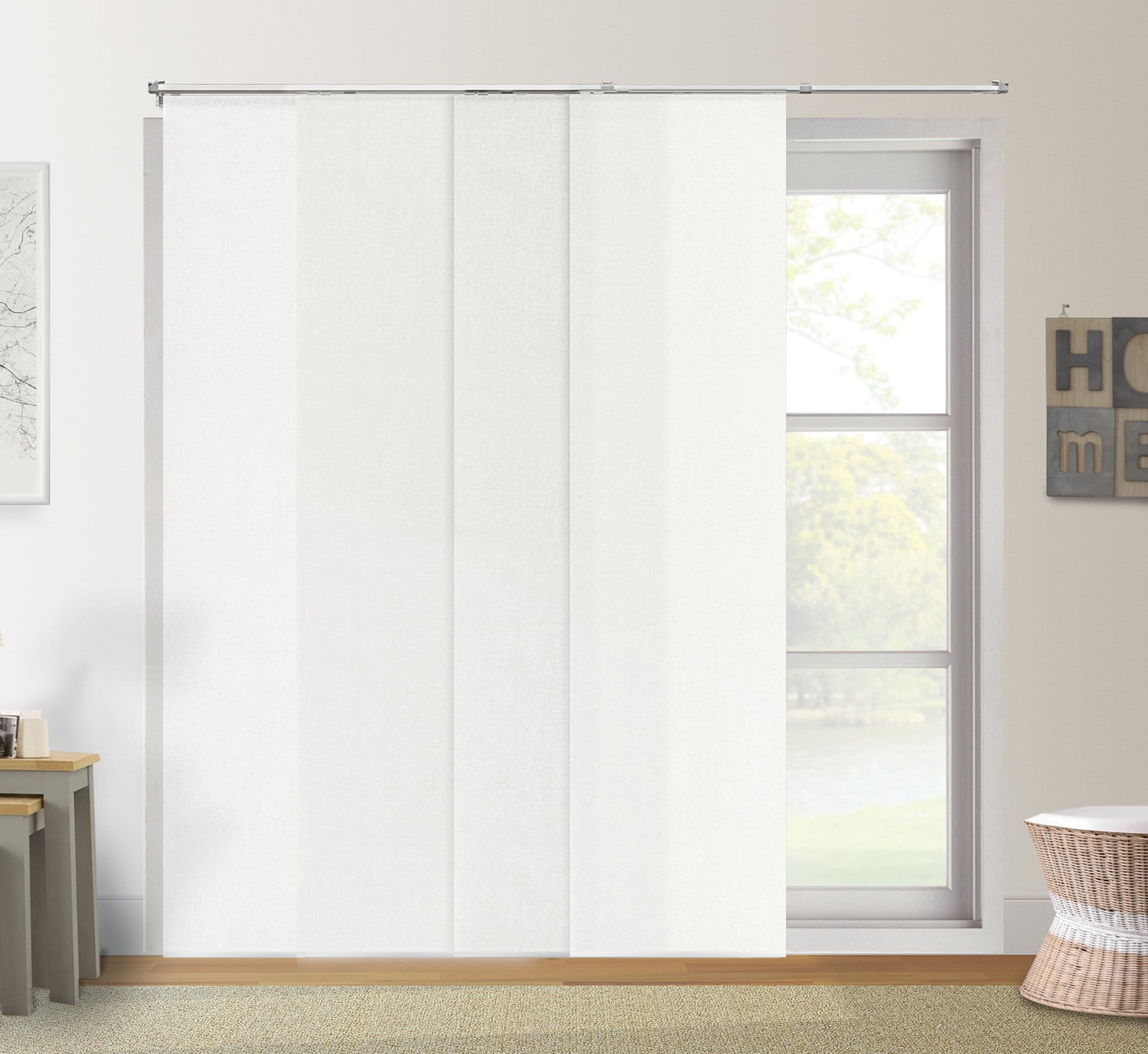 CHICOLOGY Light Filtering Adjustable Sliding Panels - Walmart.com