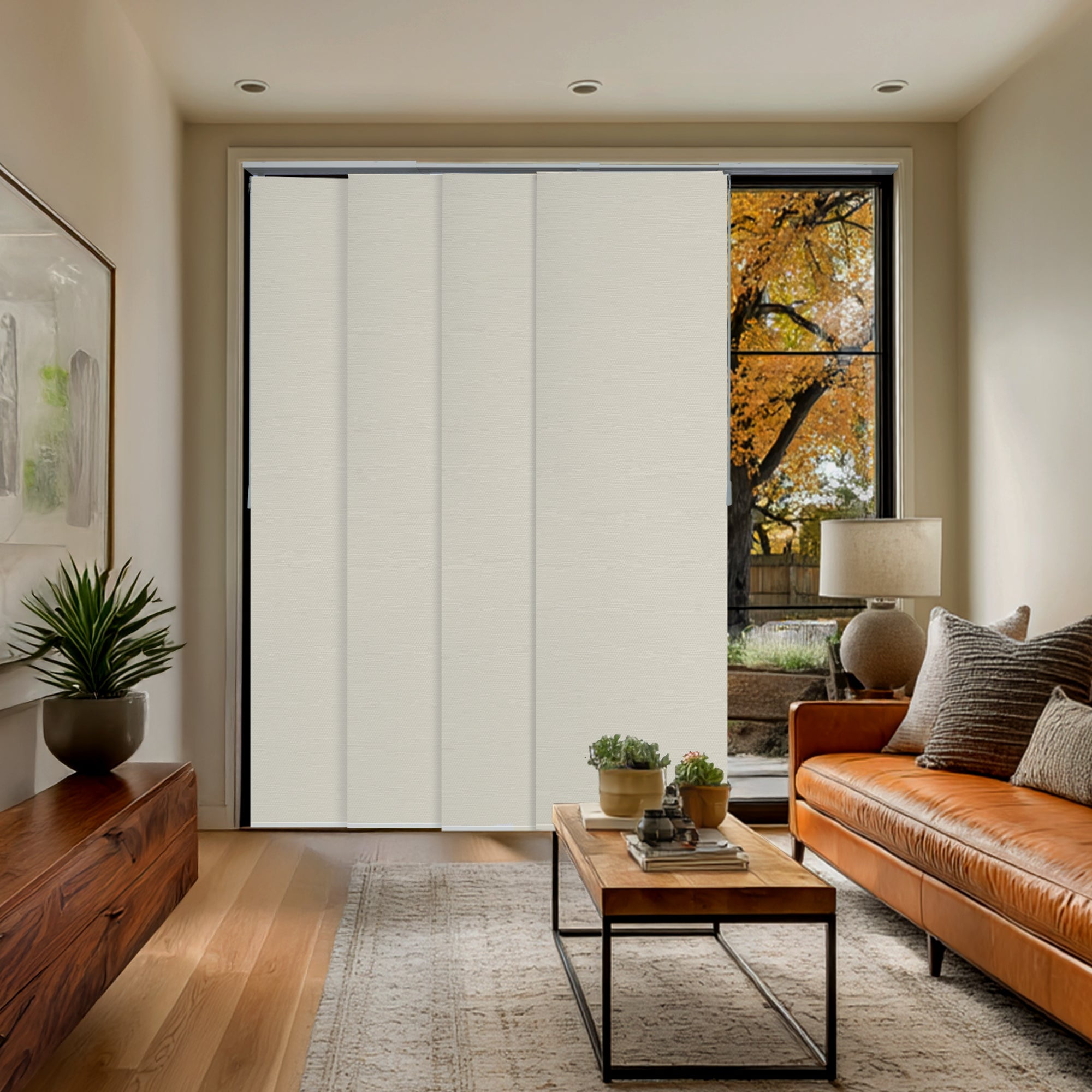 CHICOLOGY QUAD RAIL SLIDING PANEL Movie Night Ivory (Blackout) W:46-86 ...