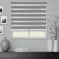 CHICOLOGY Zebra Roller Shade , Window Zebra Blind , Light Filtering , Basic Slate, 22"W X 72"H ...
