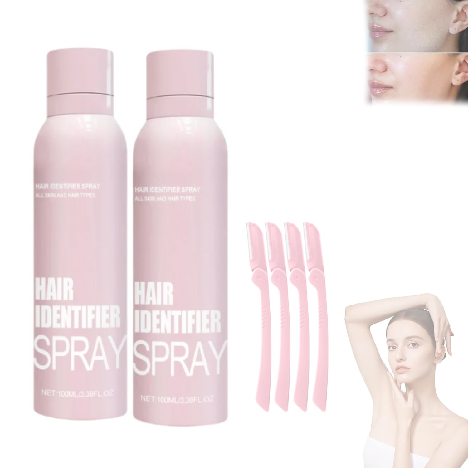 CHICOQUE Hair Removal Spray for Face Shaving, Moisturizing and Skin ...
