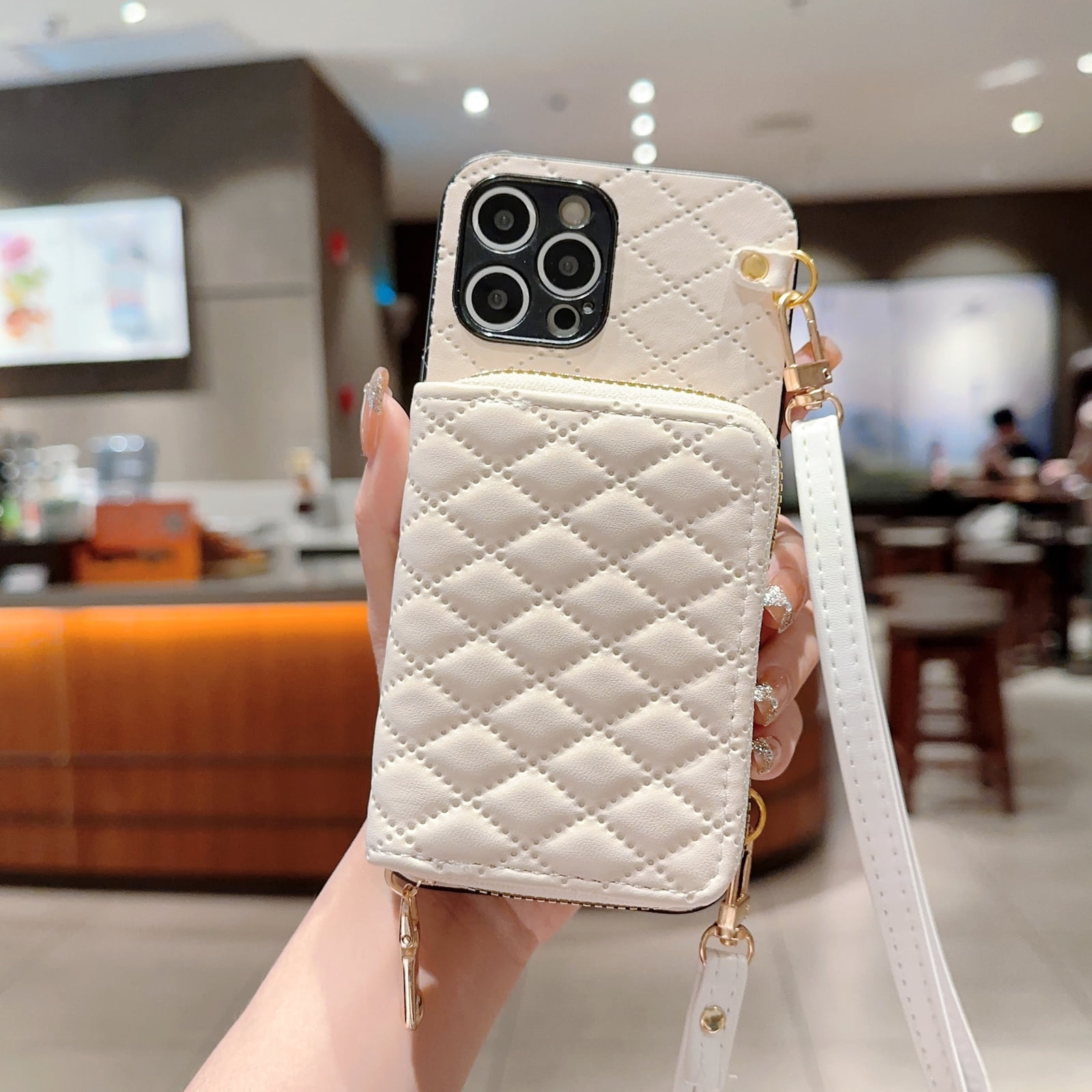 CHICOQUE Zipper Wallet Case Case for iPhone 16 Pro Max with Lanyard ...