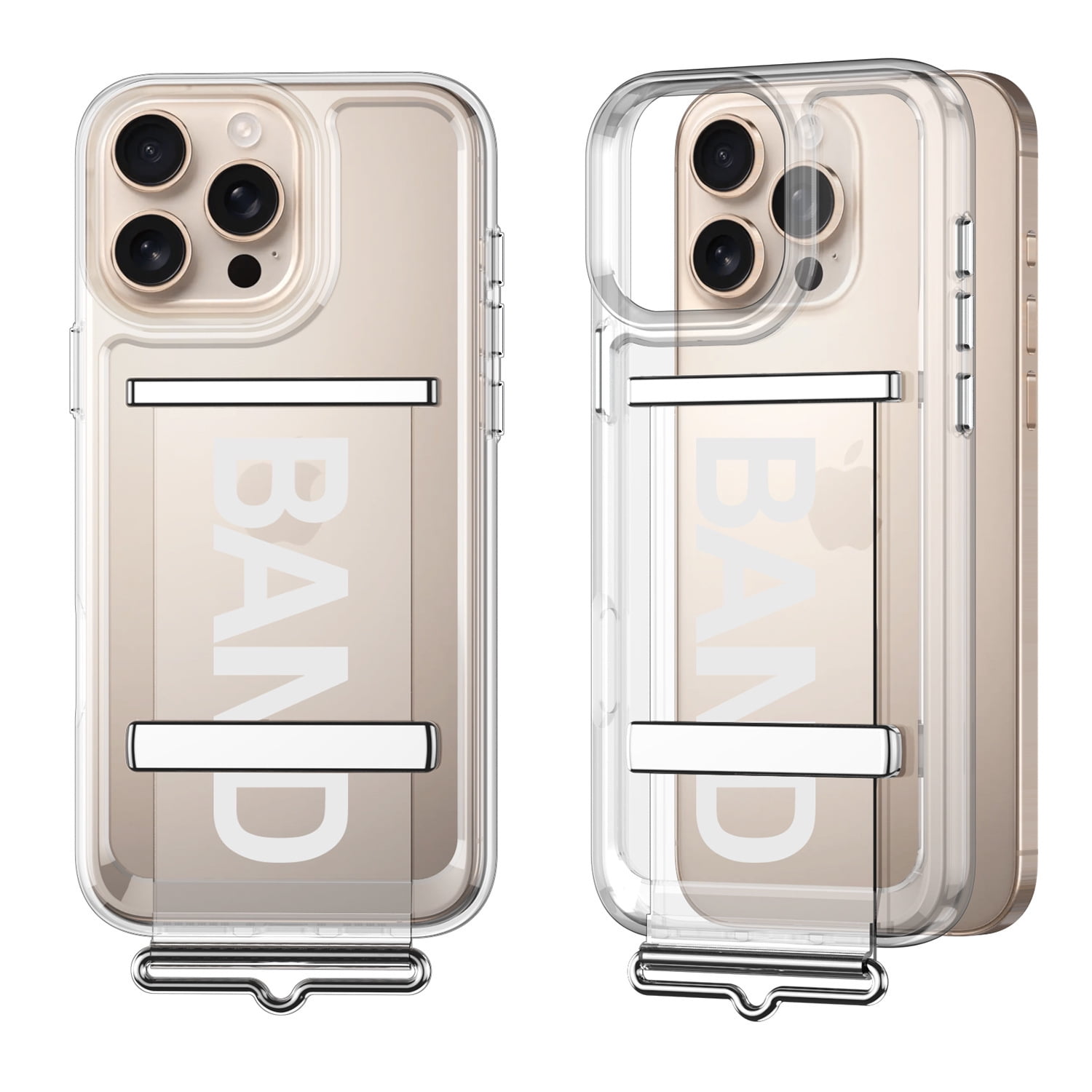 CHICOQUE for iPhone 16 Pro Max Clear Case with Wrist Strap Slim ...