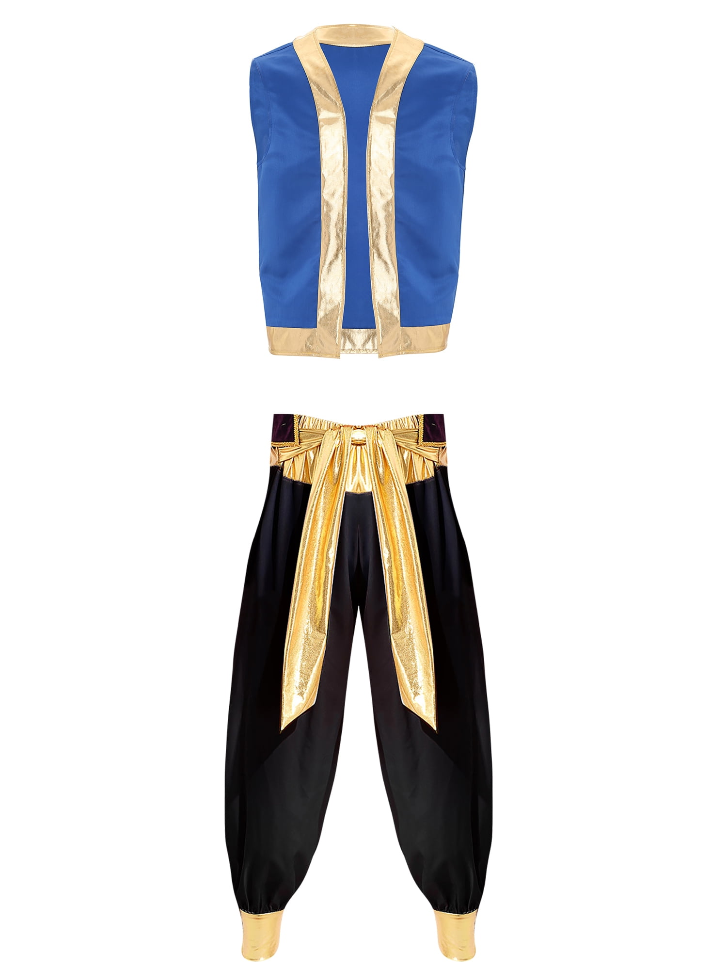 CHICTRY Adult Arabian Prince 2 Pcs Sets Toad Captain Gold Waistcoat ...