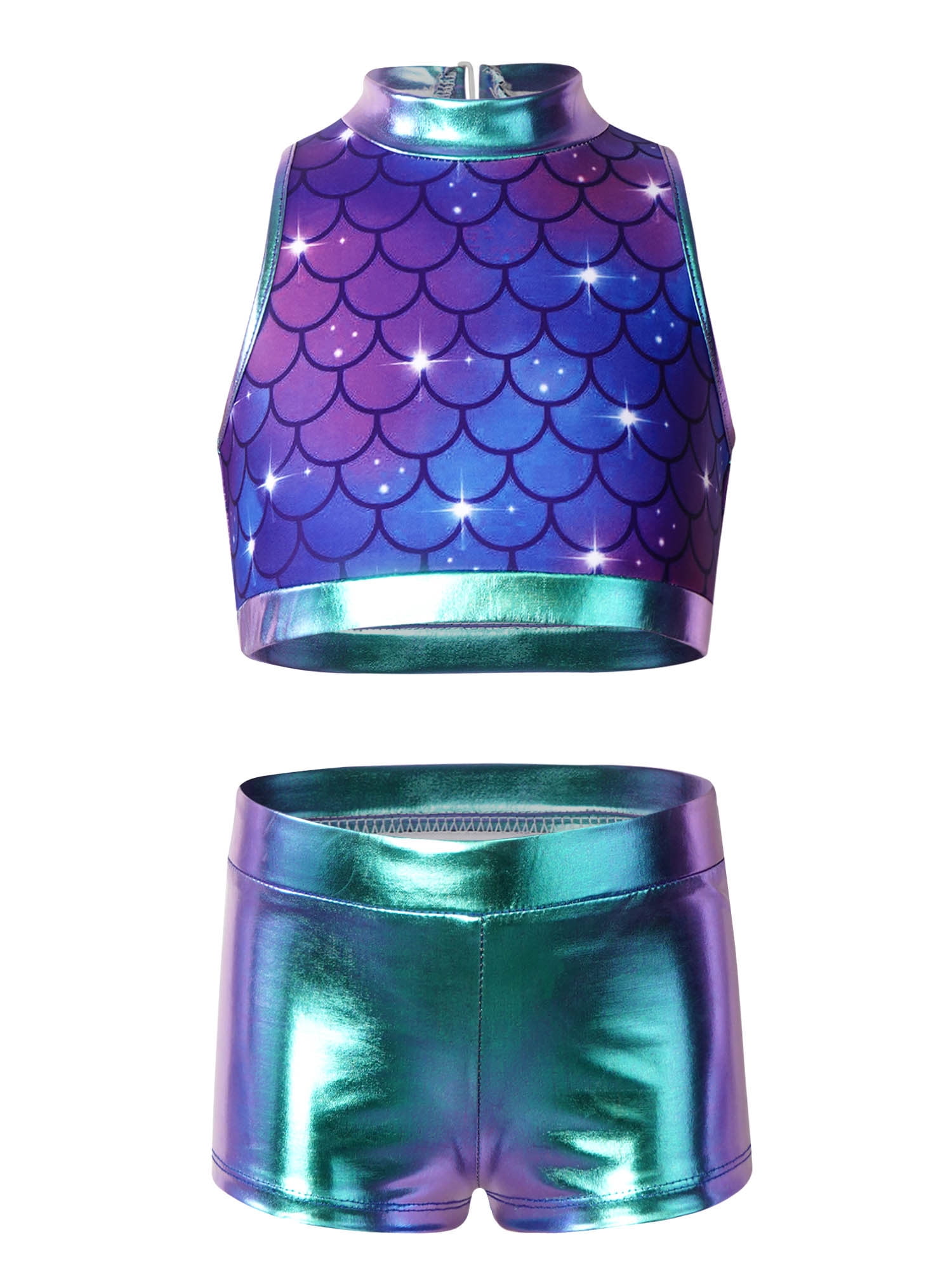 CHICTRY Girls 2pcs Shiny Sequins Ballet Dance Outfit Set Jazz Hip Hop ...