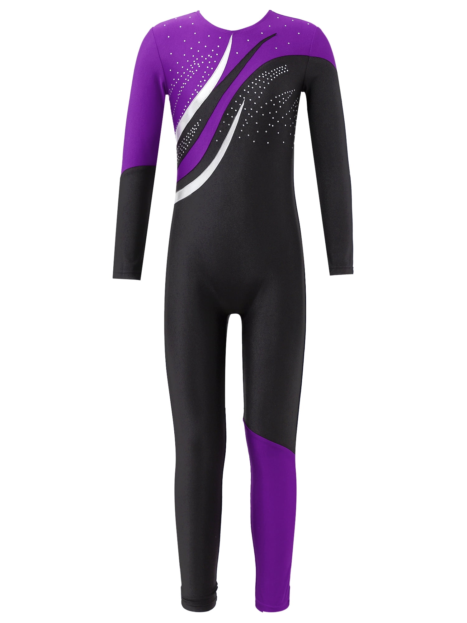 CHICTRY Girls Ballet Dance Jumpsuit Stage Costume Long Sleeve Figure ...