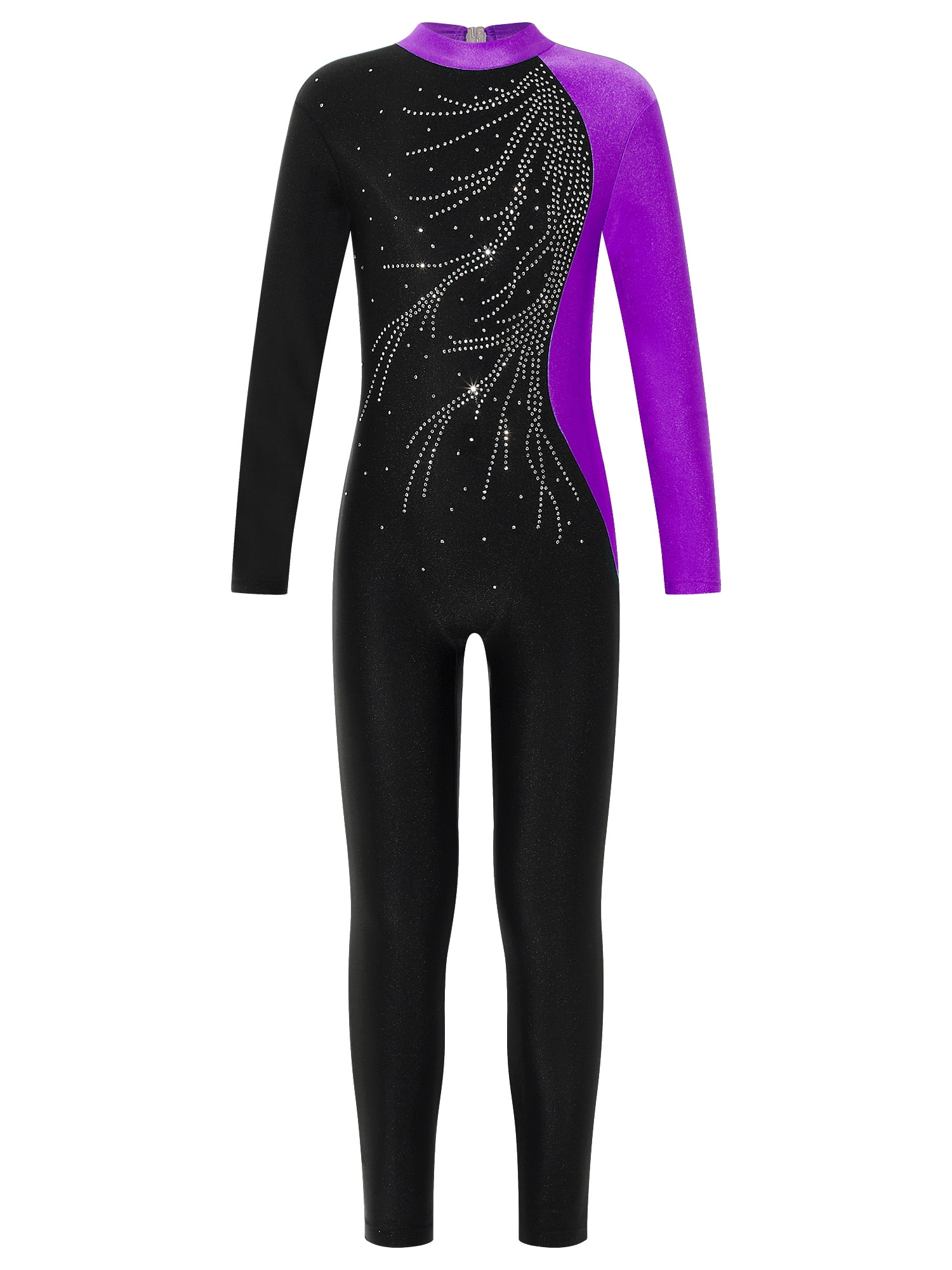CHICTRY Girls Ballet Dance Jumpsuit Stage Costume Long Sleeve Figure ...