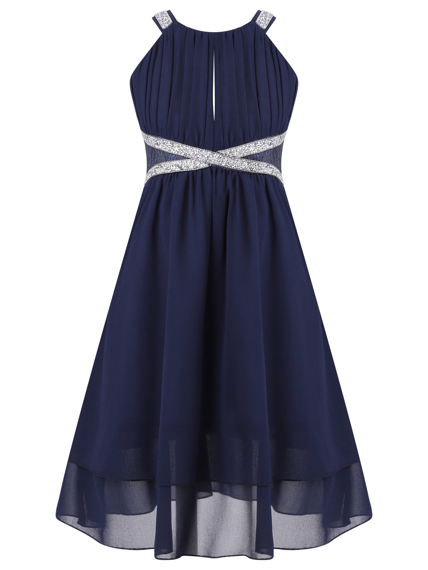 CHICTRY Girls Chiffon Party Dress Wedding Flower Girl Dress Halter ...
