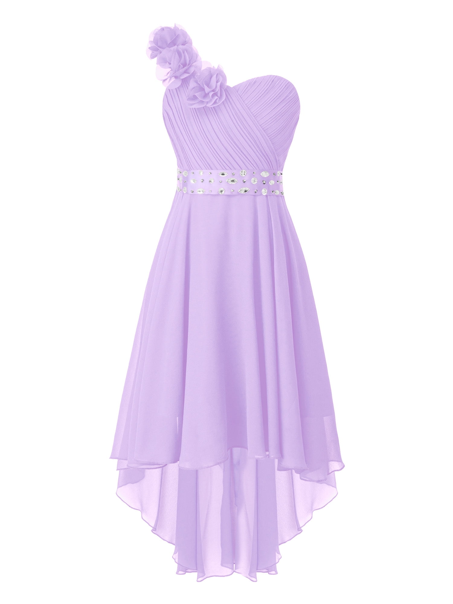 CHICTRY Girls Chiffon Princess Dress One Shoulder Flower Girl Party ...