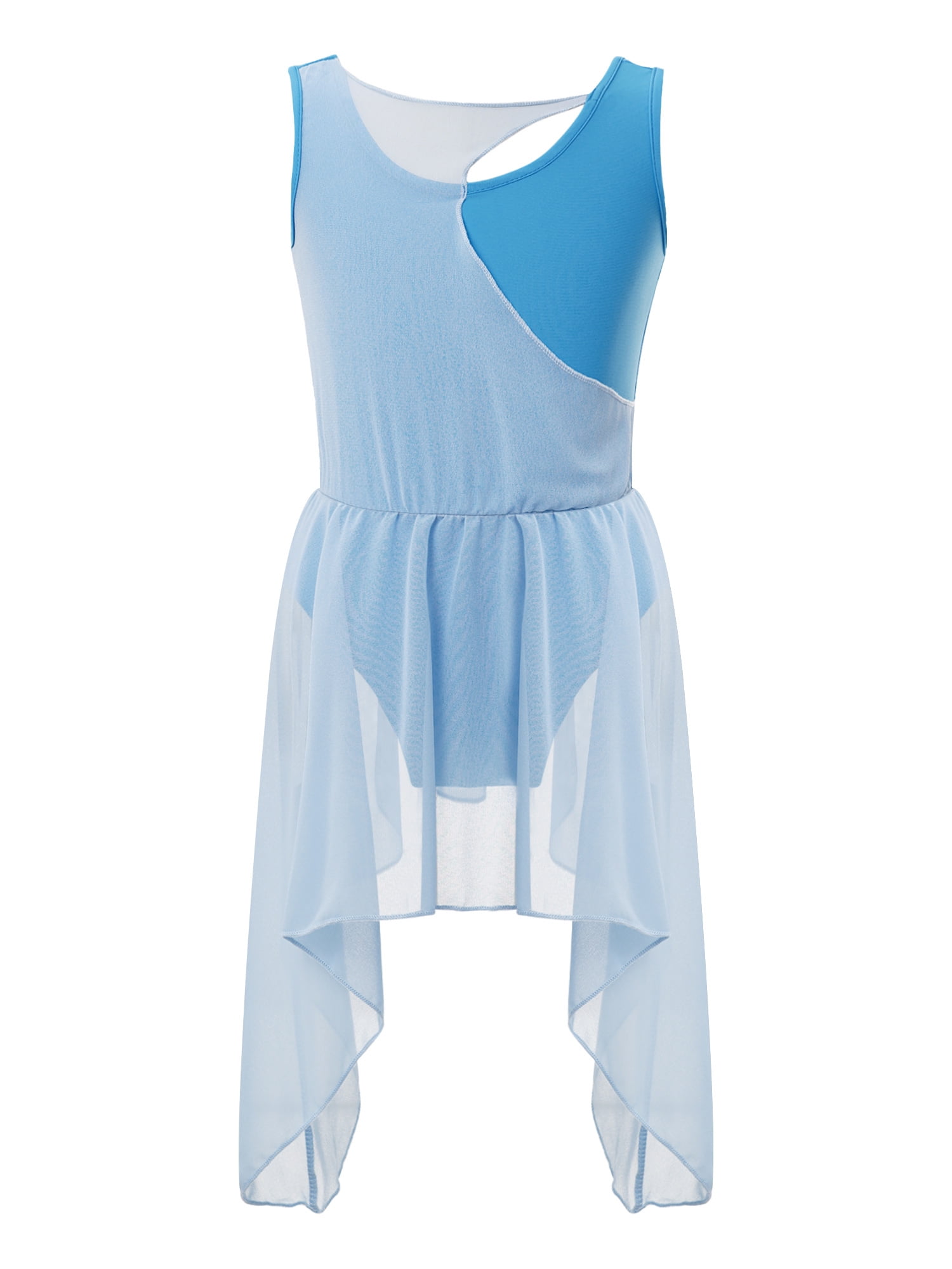 CHICTRY Girls Contemporary Dance Costume Irregular Hem Lyrical Dance ...