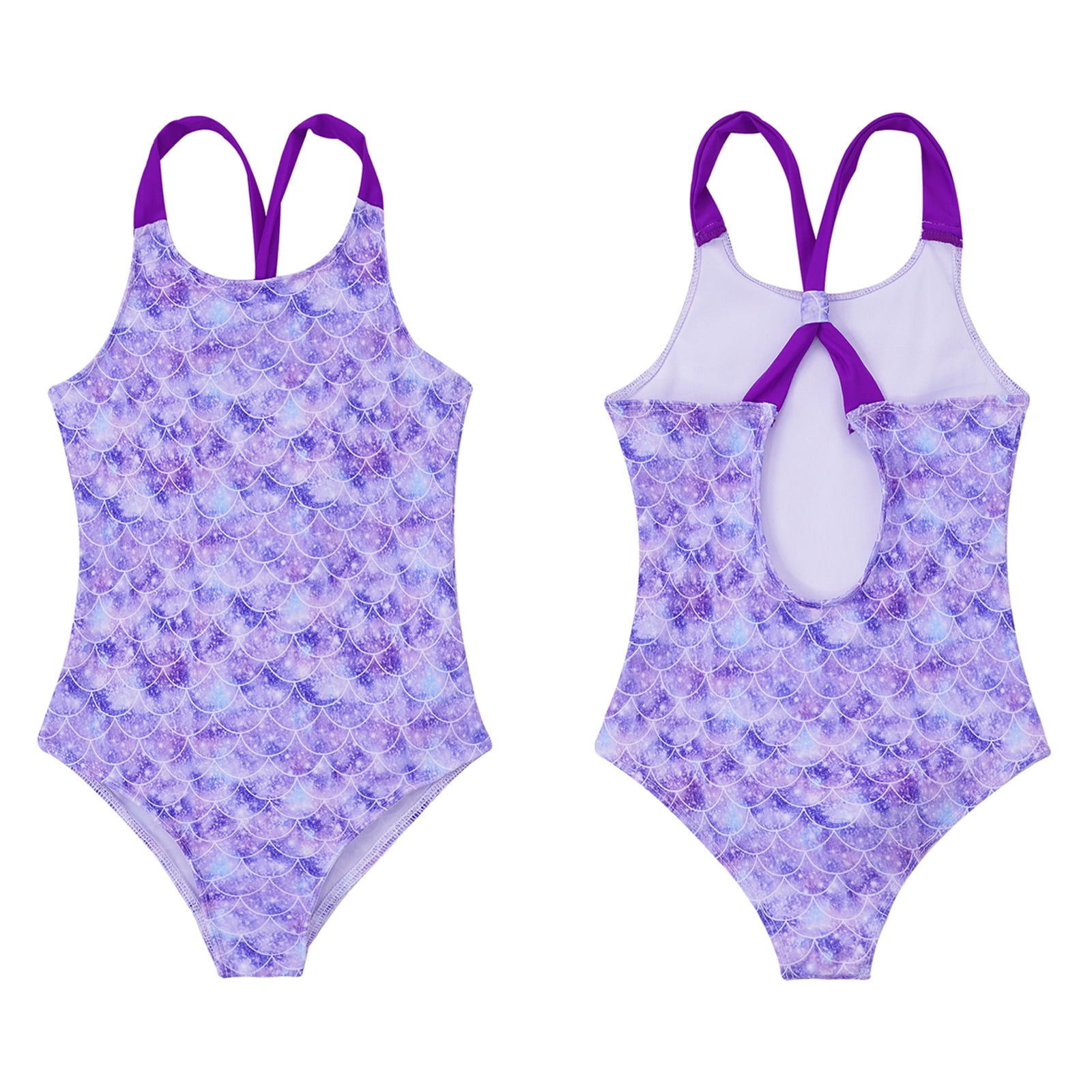 CHICTRY Girls One Piece Fish Scales Prints Swimwear Horse Patterns ...