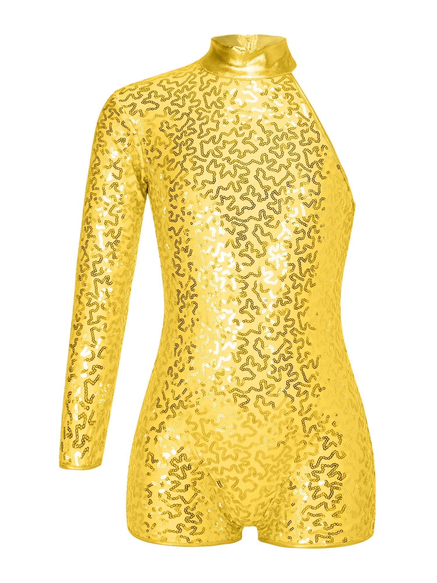 CHICTRY Girls One Shoulder Shiny Sequins Gymnastic Unitard Ballet ...